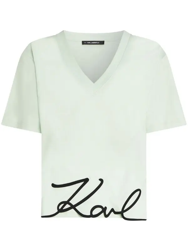 Karl Lagerfeld Signature T-shirt - Green
