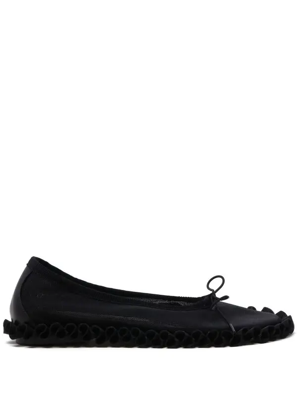 Simone Rocha Ruffled Ballet Flats - Black