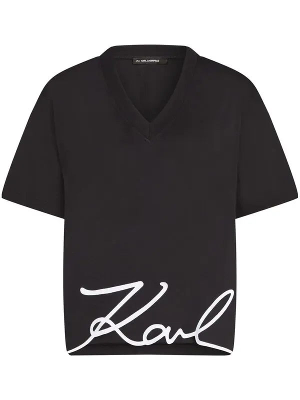 Karl Lagerfeld Signature T-shirt - Black