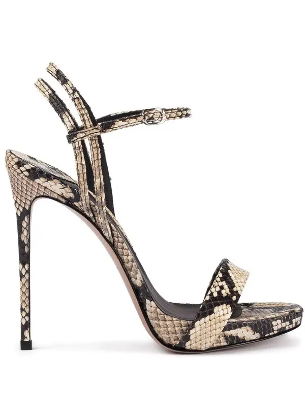 LE SILLA 120mm Gwen Sandals - Neutrals