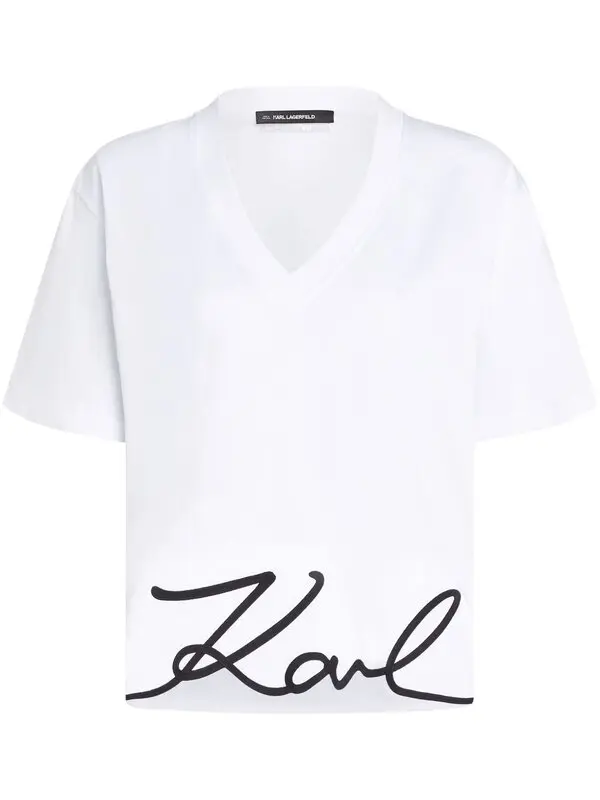 Karl Lagerfeld Signature T-shirt - White