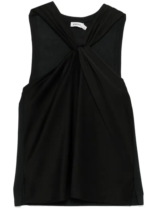 Simkhai Twisted-detail Top - Black