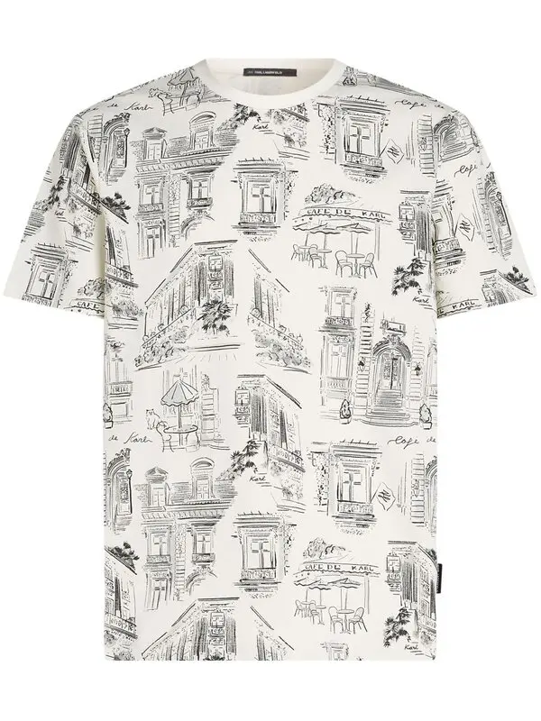 Karl Lagerfeld X Jorge Parra All-over Print T-shirt