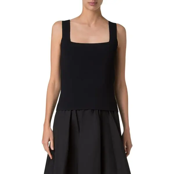 Akris Square Neck Ribbed Tank