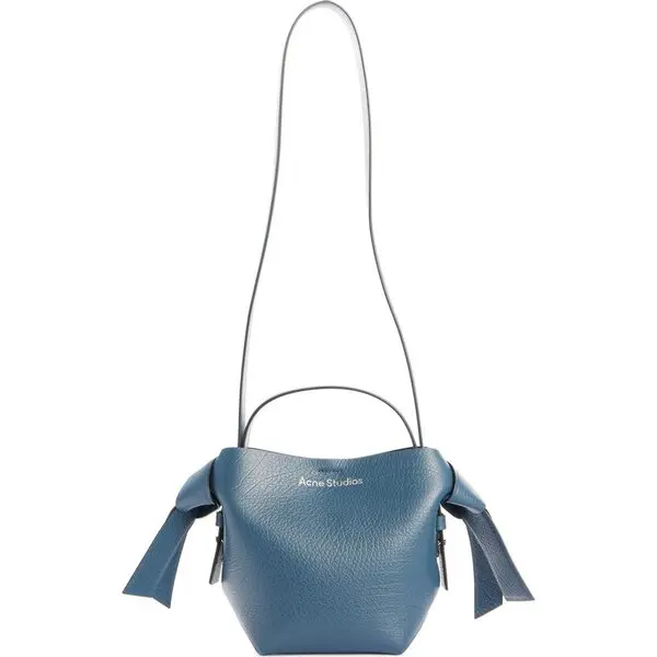 Acne Studios Mini Musubi Leather Shoulder Bag - Denim Blue