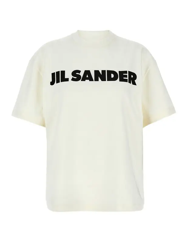 JIL SANDER Logo Print T-shirt - White/black