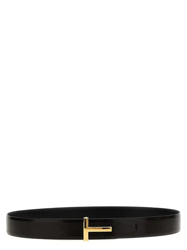 TOM FORD Logo Reversible Belt - Multicolor