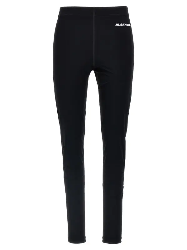 JIL SANDER Logo Leggings - Black