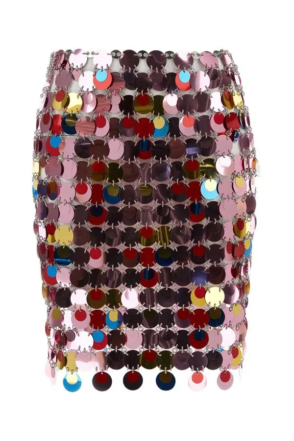 Rabanne Maxi Sequins Skirt - Multicoloured