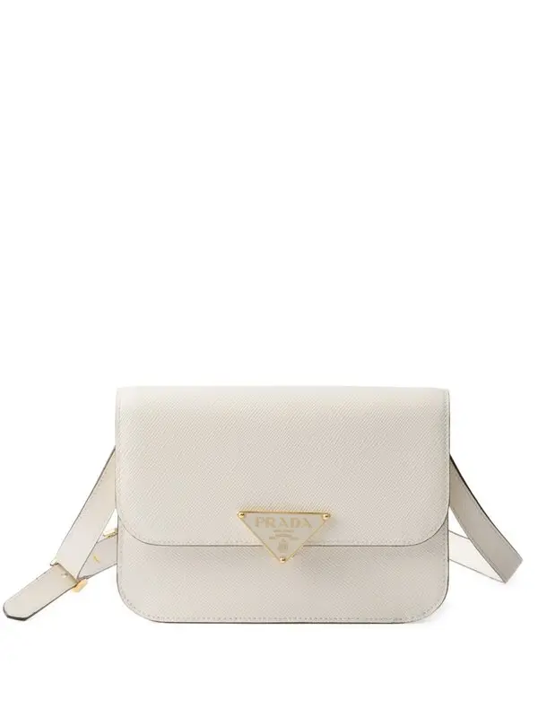 Prada Embleme Shoulder Bag - White