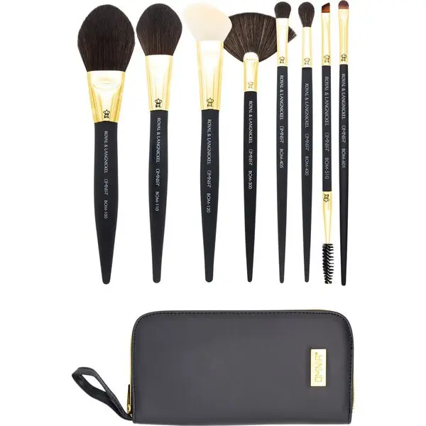 OMNIA BRUSH Pro Gold Ferrule 8pc Makeup Brush Set