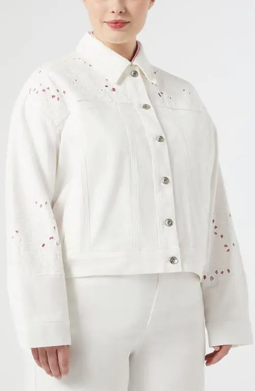 Marina Rinaldi Umico Embroidered Denim Jacket