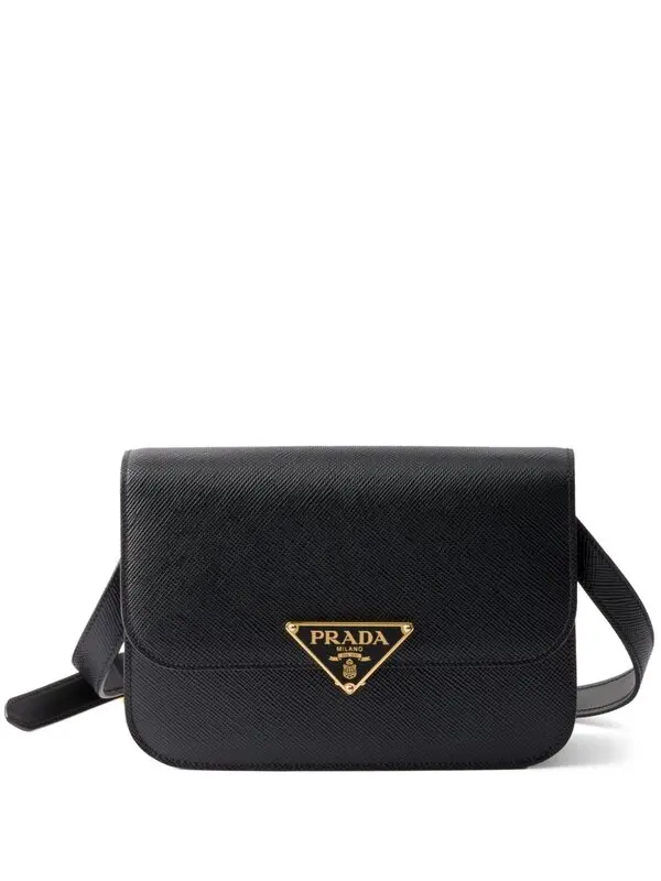 Prada Embleme Shoulder Bag - Black
