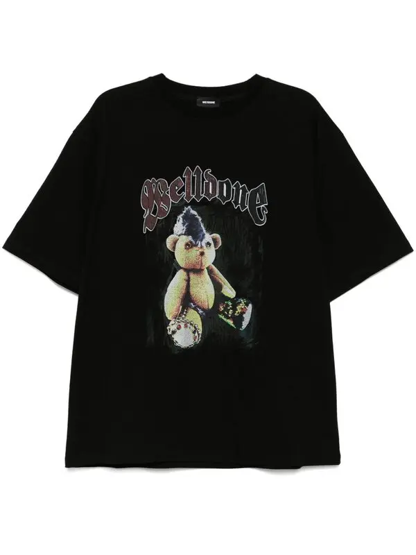 We11Done Graphic Print T-shirt - Black