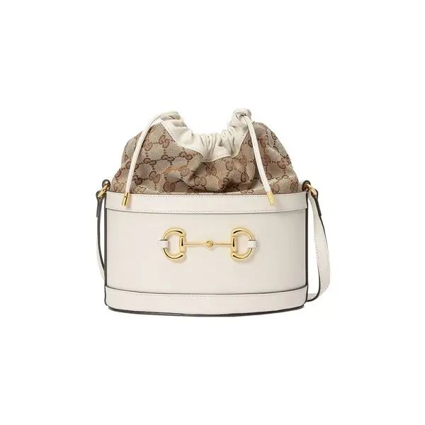 Gucci Horsebit 1955 Bucket Bag - White