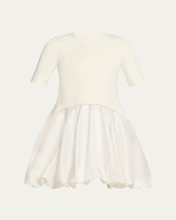 Simkhai Kenny Bubble Mini Dress - Ivory