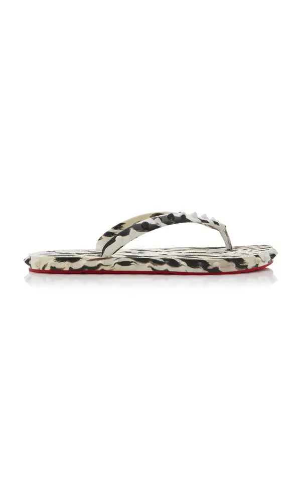 CHRISTIAN LOUBOUTIN Super Loubi Studded Flip Flop Sandals - Multi