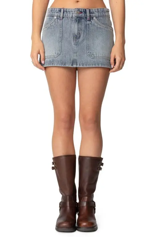 EDIKTED Gigi Denim Miniskirt