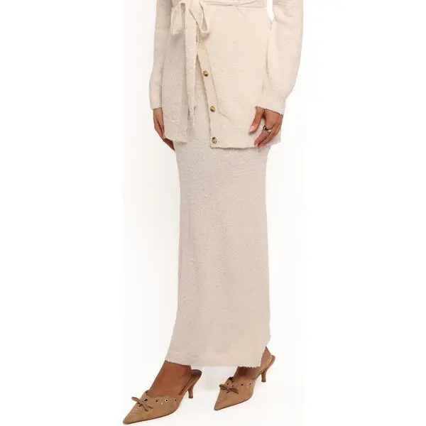 PETAL & PUP Rowee Bouclé Midi Sweater Skirt