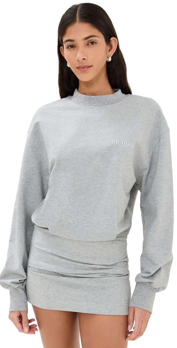 Attico Mini Dress - Melange Grey