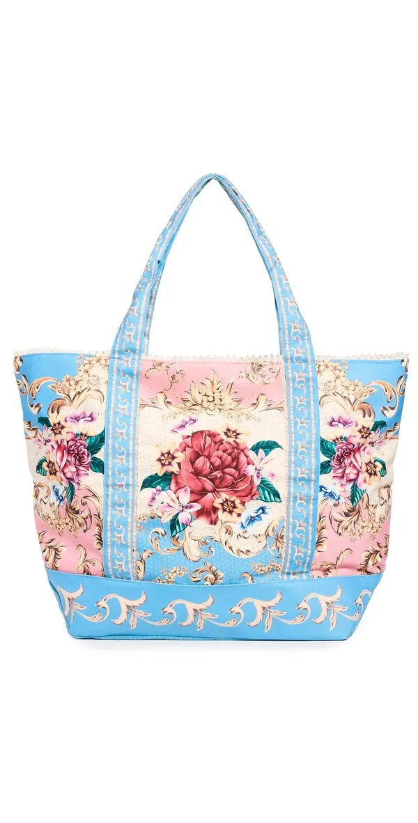 Agua Bendita Floral Print Tote Bag