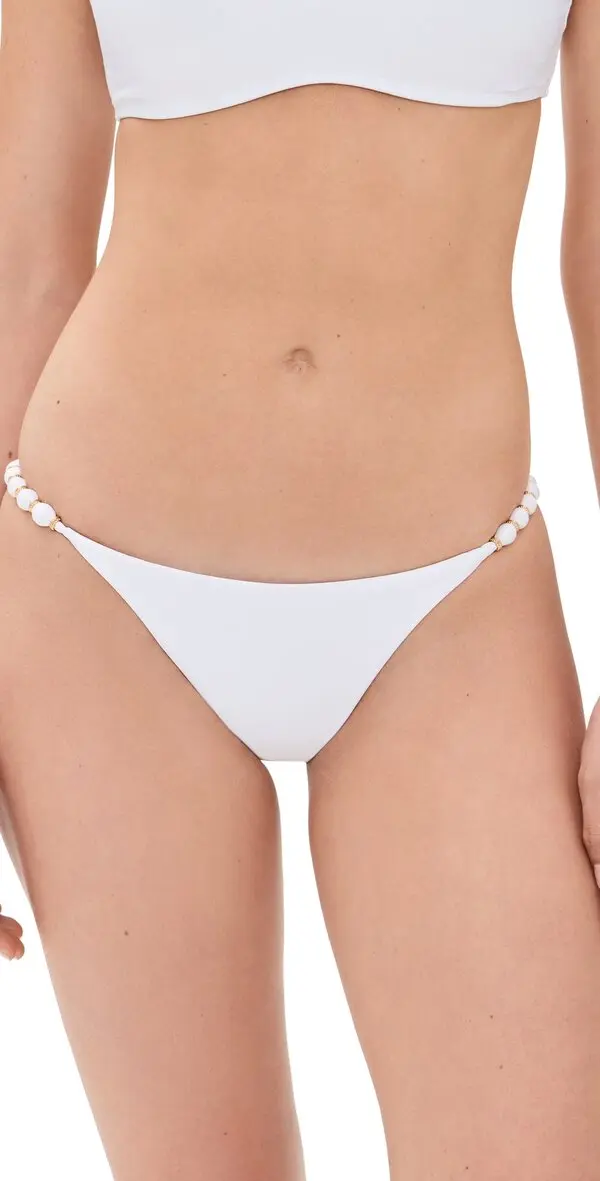 VIX PAULA HERMANNY Beads Bikini Bottom - White