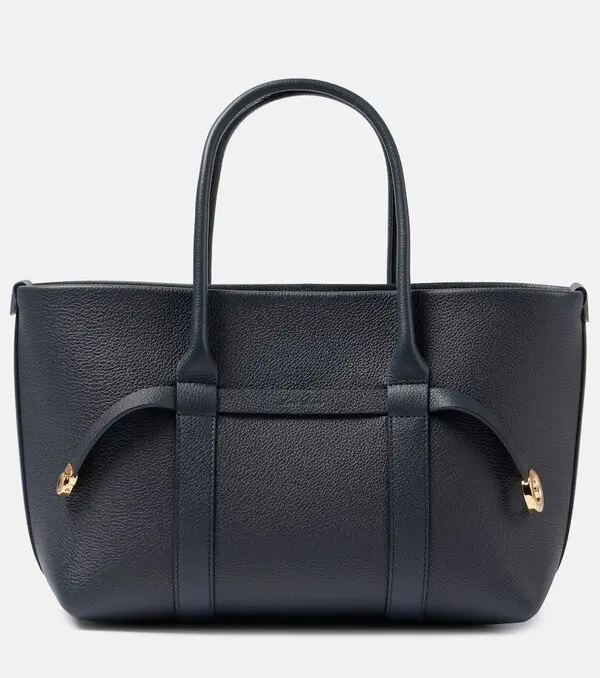 Loro Piana Ghiera Small Leather Tote Bag - Blue