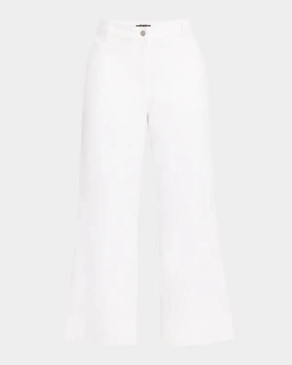 Eileen Fisher Garment-dyed Stretch Denim Crop Pants