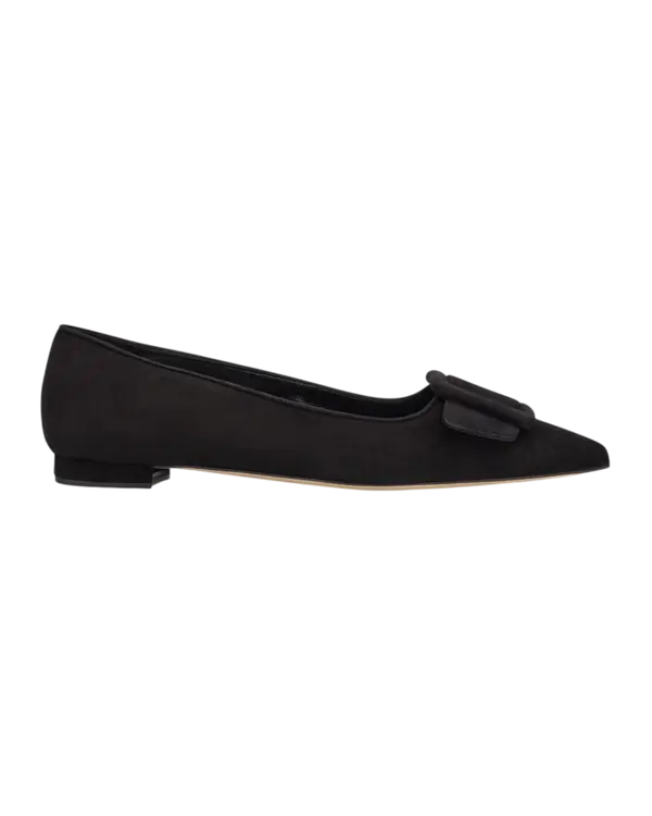 Manolo Blahnik Maysale Ballerina Flats - Black