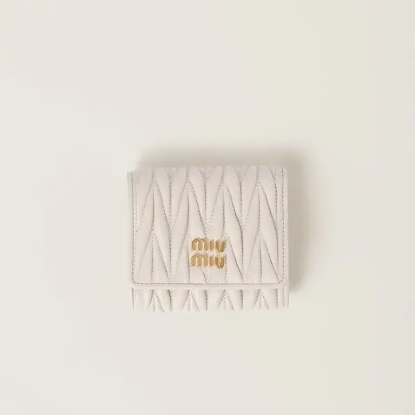 Miu Miu Small Matelassé Nappa Leather Wallet