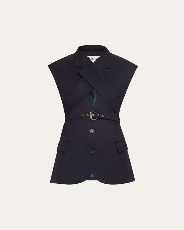 Monse Belted Crisscross Jacket Vest