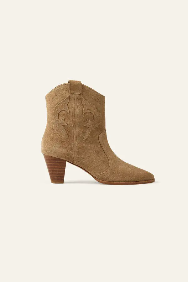 Ba&sh Casey Ankle Boots - Beige