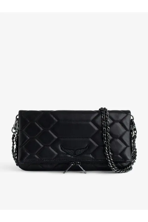 Zadig&Voltaire Rock Quilted Leather Clutch - Black