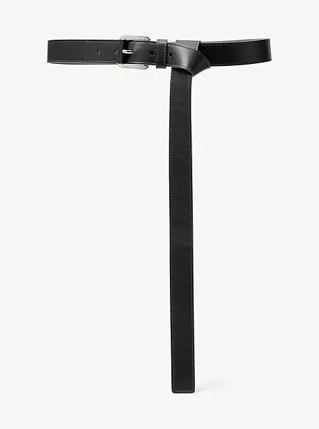 Michael Kors Jodi Leather Belt - Black