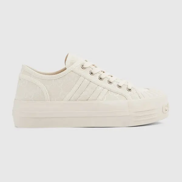 Gucci Gg Canvas Chunky Sneakers - White