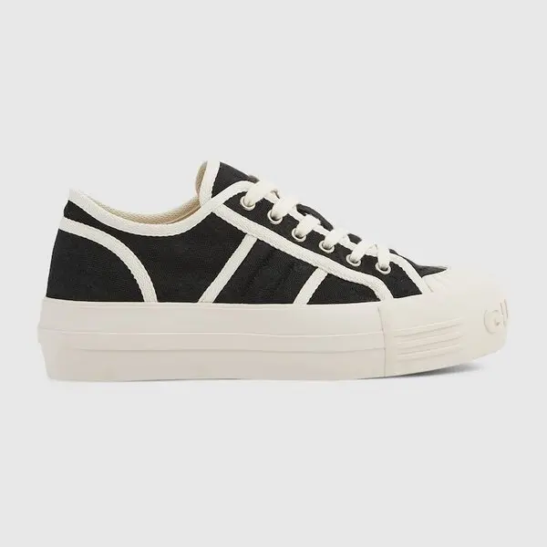Gucci Gg Canvas Chunky Sole Sneakers - Black