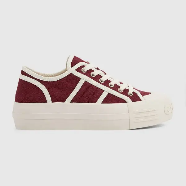 Gucci Chunky Gg Canvas Sneakers - Bordeaux