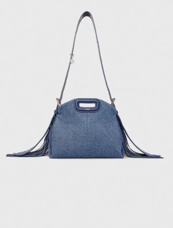 Maje Miss M Mini Denim Bag - Blue Jean