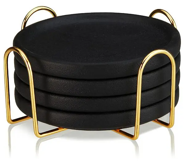 VISKI Earthenware Coasters With Stand - One-color
