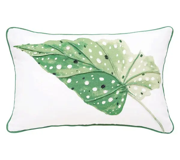VALERIE PARR HILL Begonia Leaf Throw Pillow Valerie