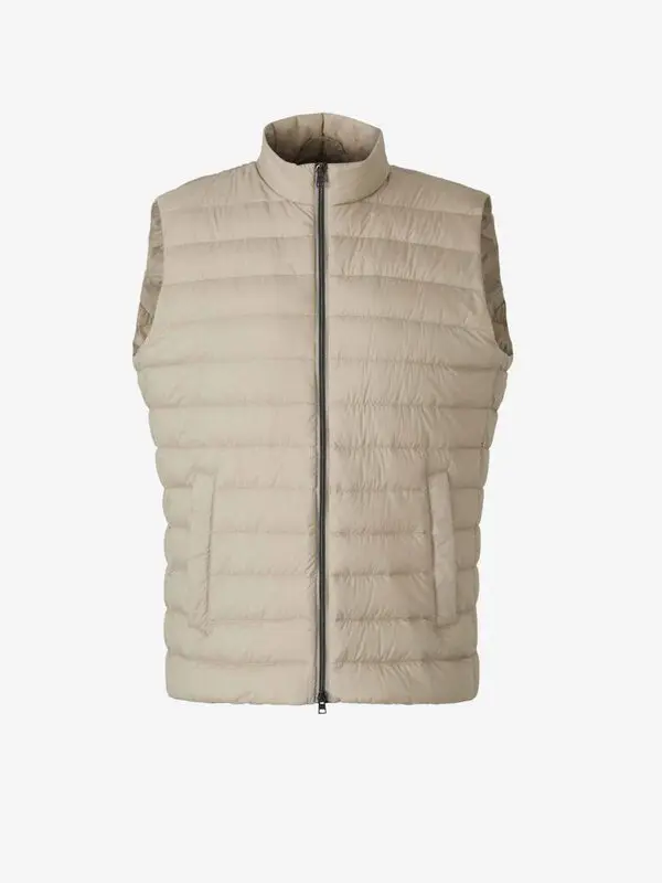 Herno Quilted Zip-up Vest - Brown