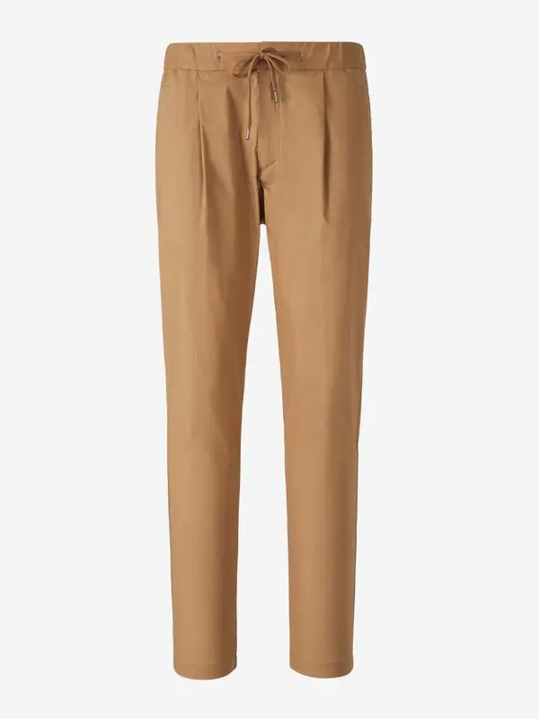 Herno Cotton Regular Fit Trousers - Brown