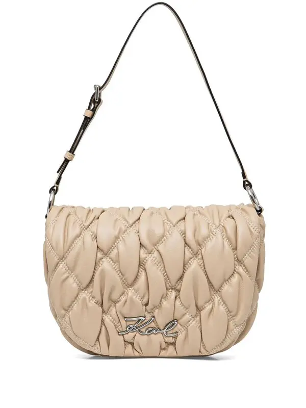 Karl Lagerfeld K/signature Quilted Shoulder Bag - Neutrals