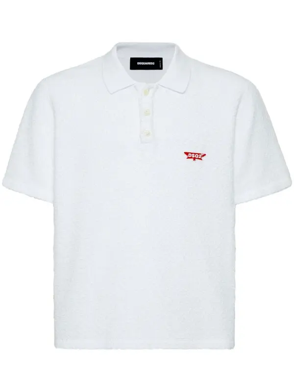 Dsquared2 Logo-appliqué Polo Shirt - White