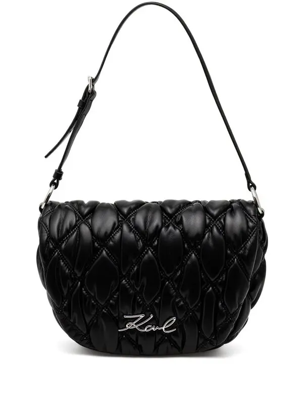 Karl Lagerfeld K/signature Kuilt Shoulder Bag - Black