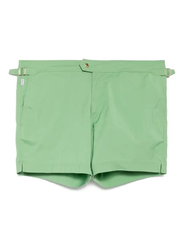TOM FORD Side-buckle Swim Shorts - Green