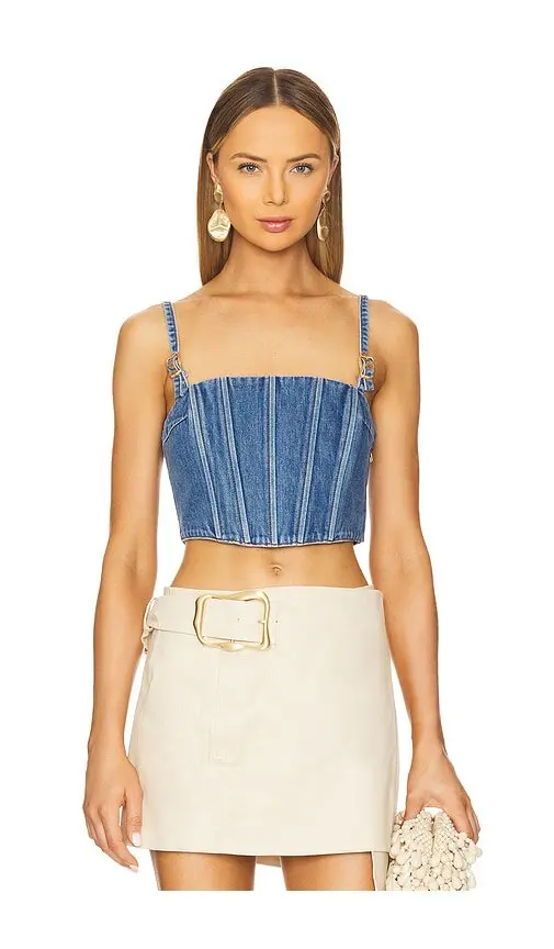 Cult Gaia Lauren Top - Medium Stone Wash