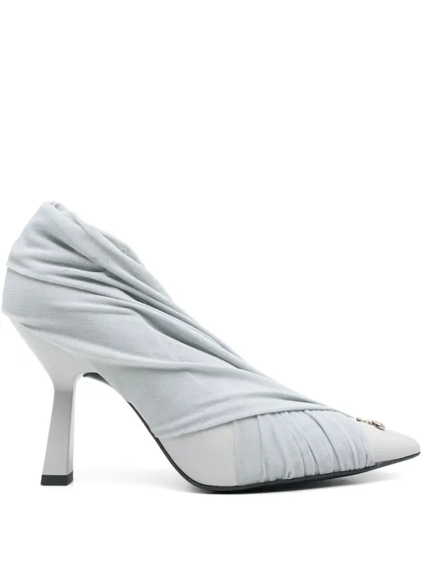 Patrizia Pepe 100mm Draped Pumps - Grey