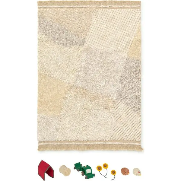 LORENA CANALS Farm Fields Cotton Blend Washable Play Rug