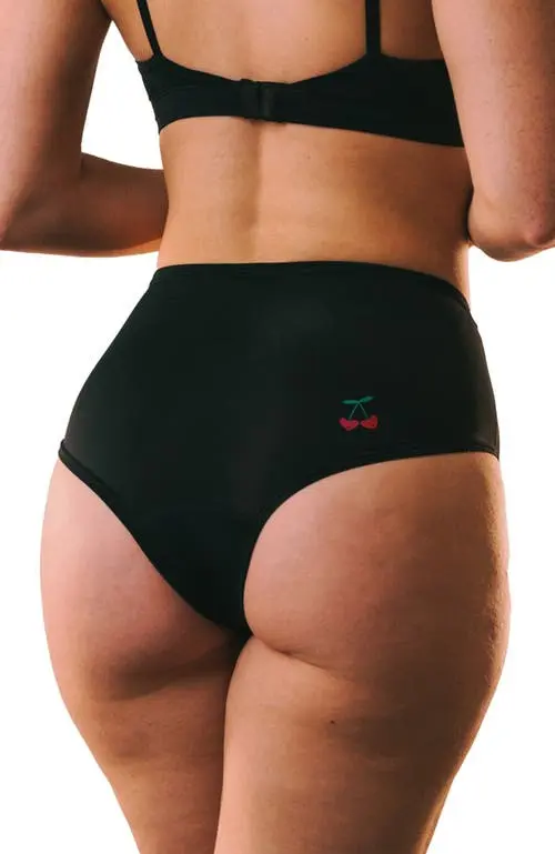 CHEEKY CHERRY 2-pack Leakproof Period Pad Ultra Smooth Full Brief - Onyx/onyx